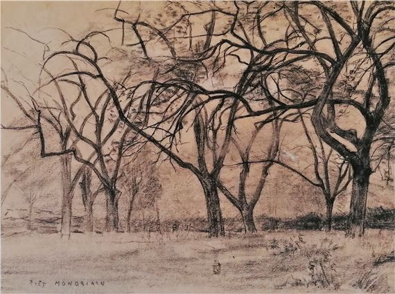 Piet Mondrian | Winter landscape with trees | MutualArt