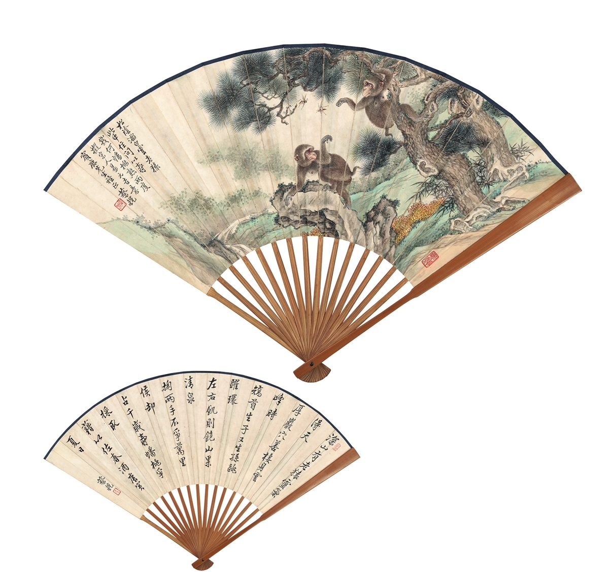 Cai Xi | MONKEYS·POEM IN RUNNING SCRIPT | MutualArt