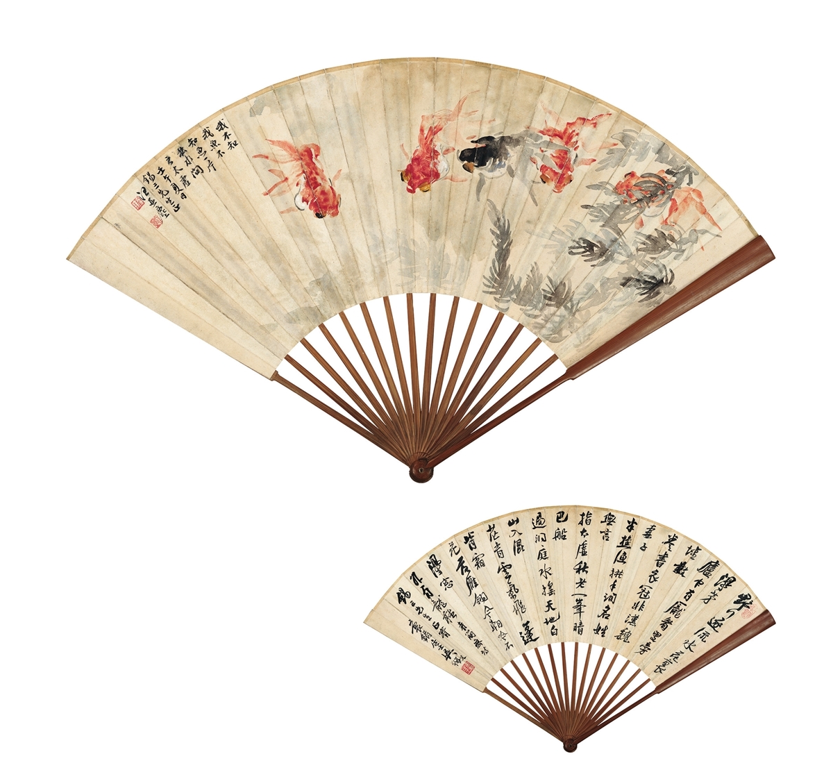 Wang Yachen | GOLDEN FISH·YUAN MEI’S POEM IN RUNNING SCRIPT | MutualArt