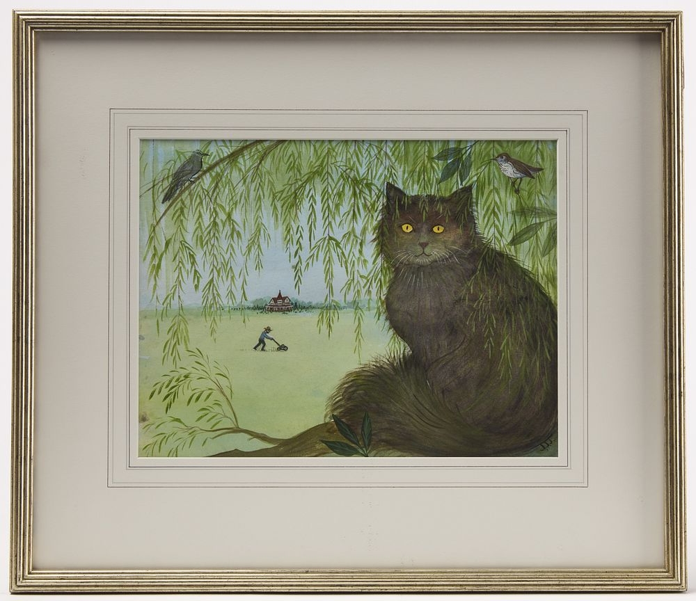 Jean Jones Jackson | Cat in landscape | MutualArt