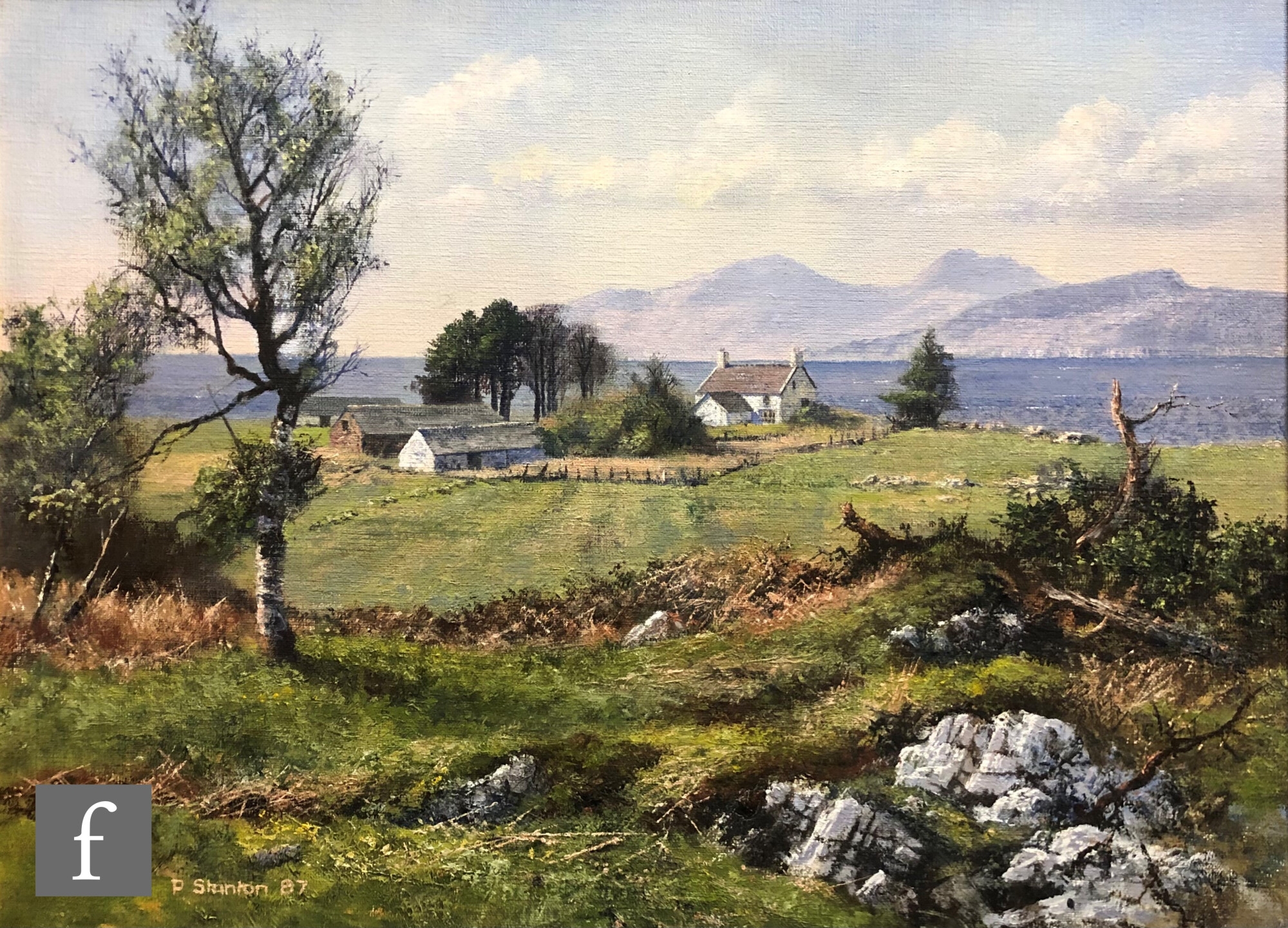 Philip Stanton | A coastal landscape with farmhouse (87) | MutualArt