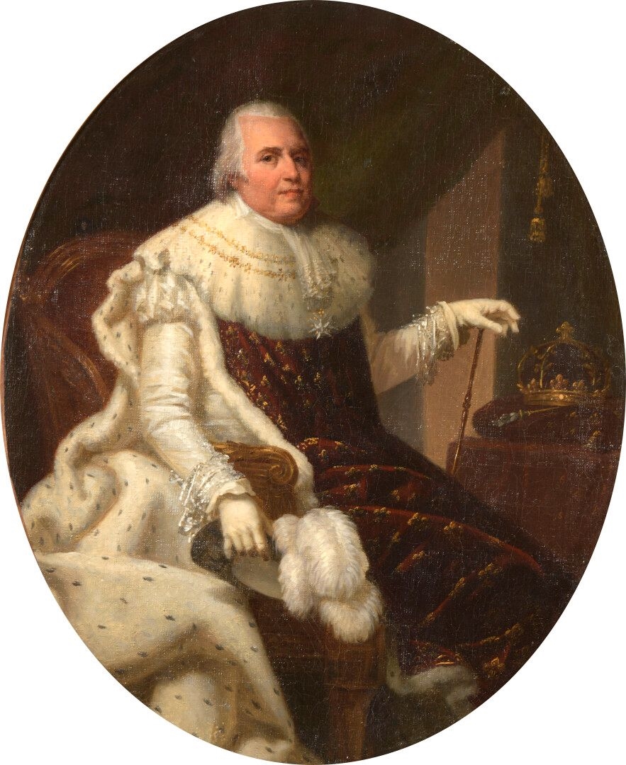 French School, 19th Century | Portrait of King Louis XVIII in ...