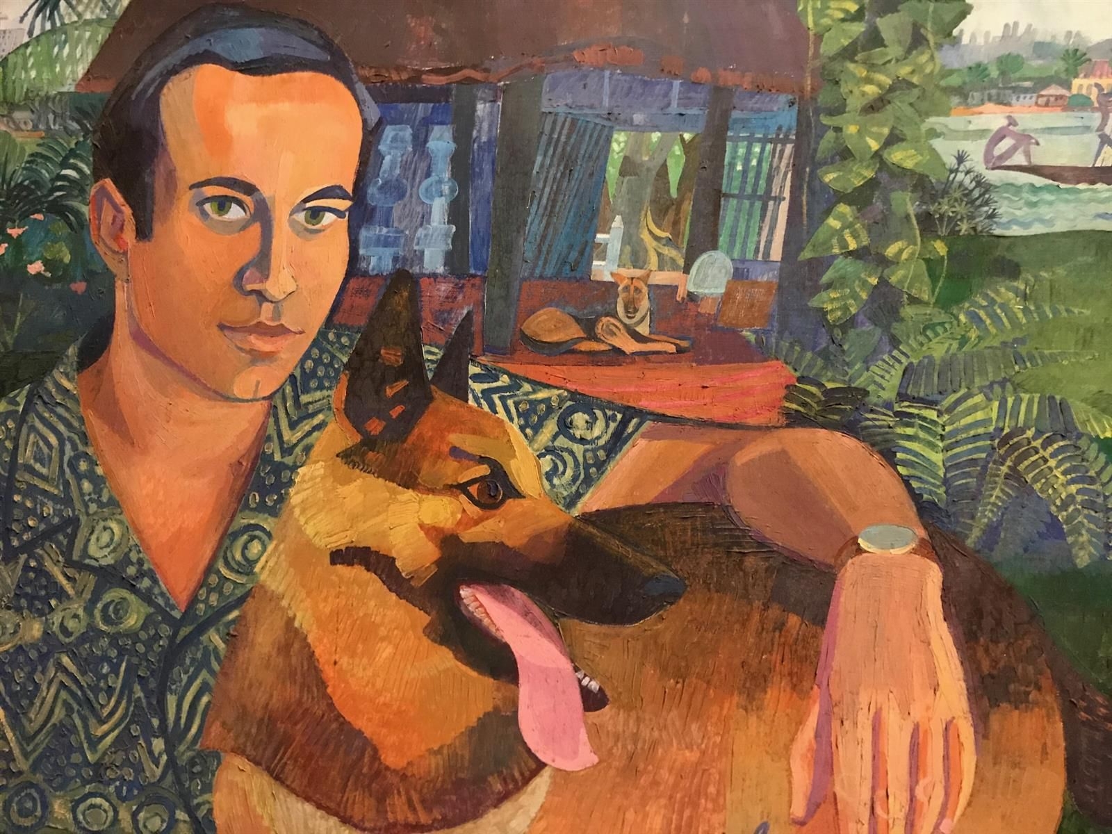 Christiane Achalme | Portrait of Roger d'Amécourt with a dog (1971 ...
