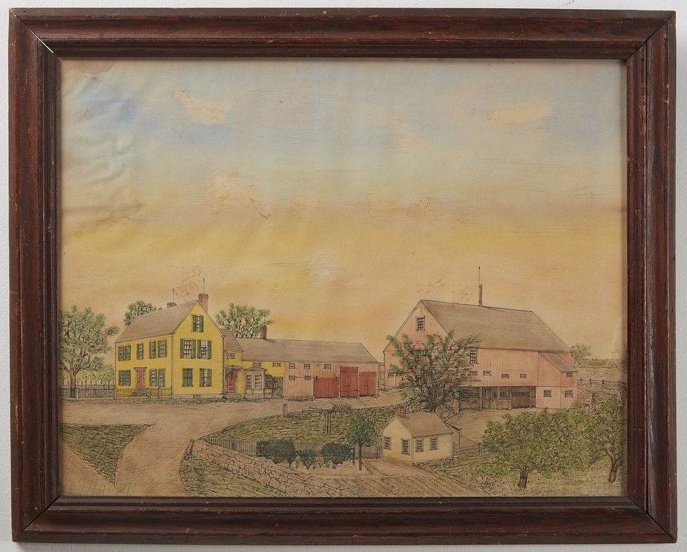 American School, 19th Century | Farm scene (Circa 1875) | MutualArt