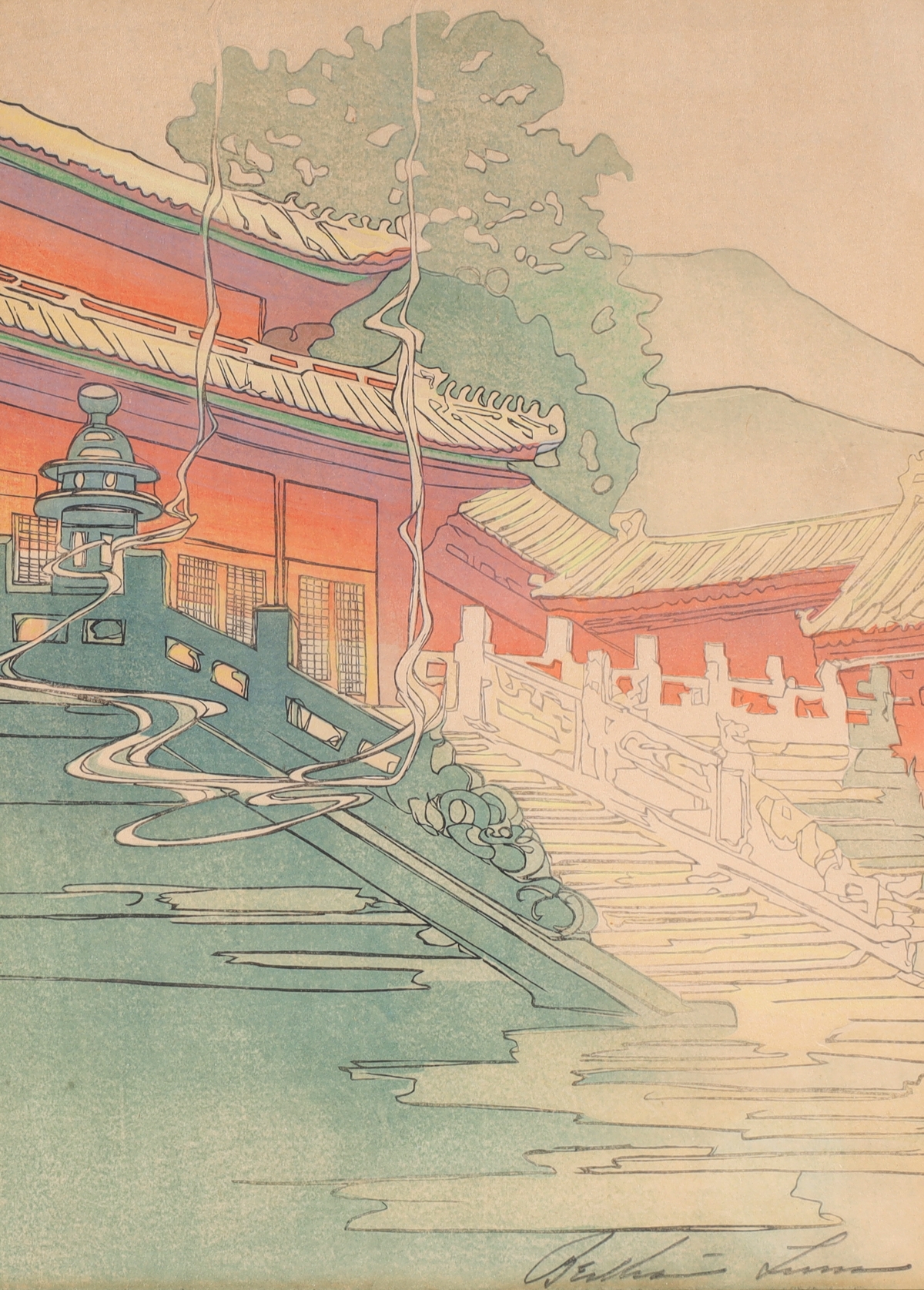 Bertha Lum | Tan Shi Sou, White Snake Temple (Circa 1924) | MutualArt