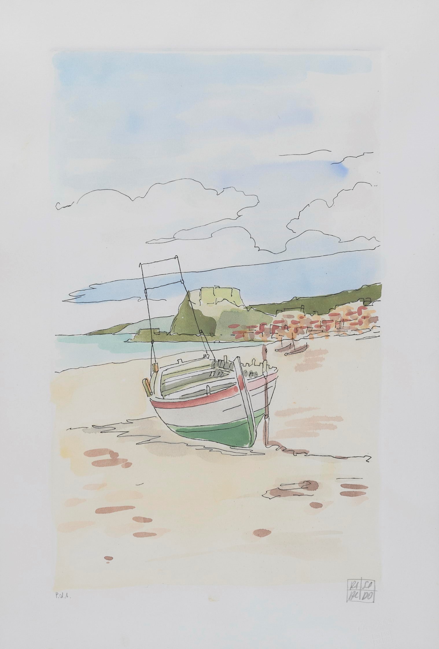 Aldo Riso | Barca sulla spiaggia | MutualArt