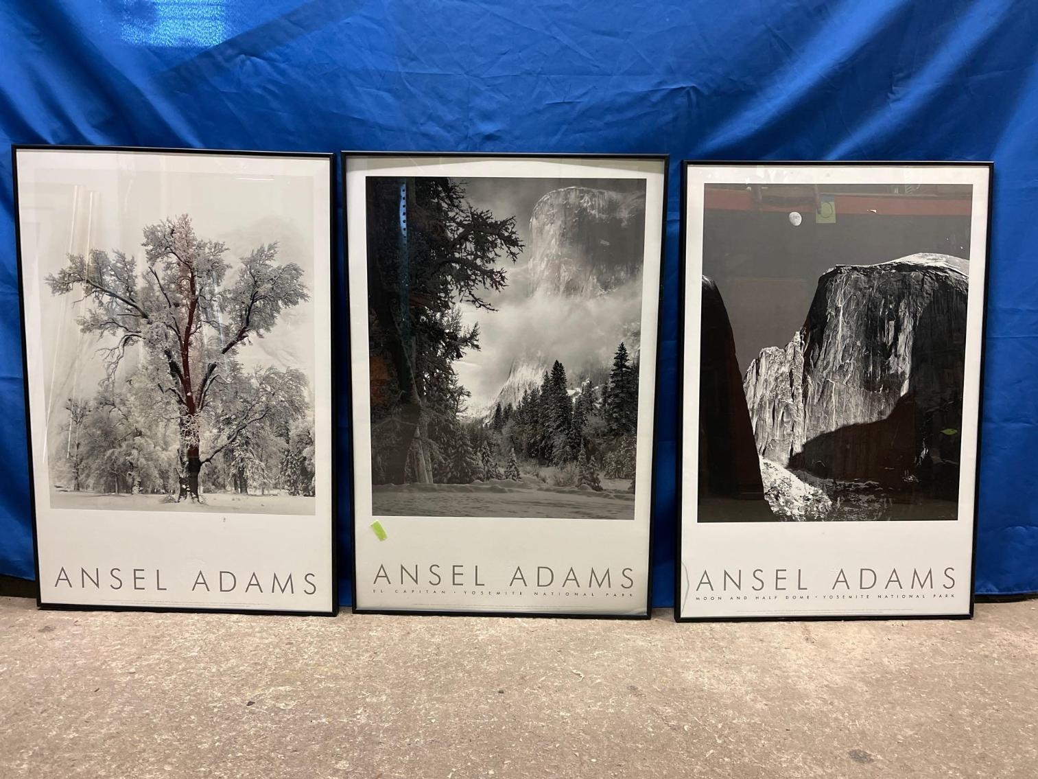 Ansel Adams | Oak Tree Snowstorm; El Capitan; Moon & Half Dome | MutualArt