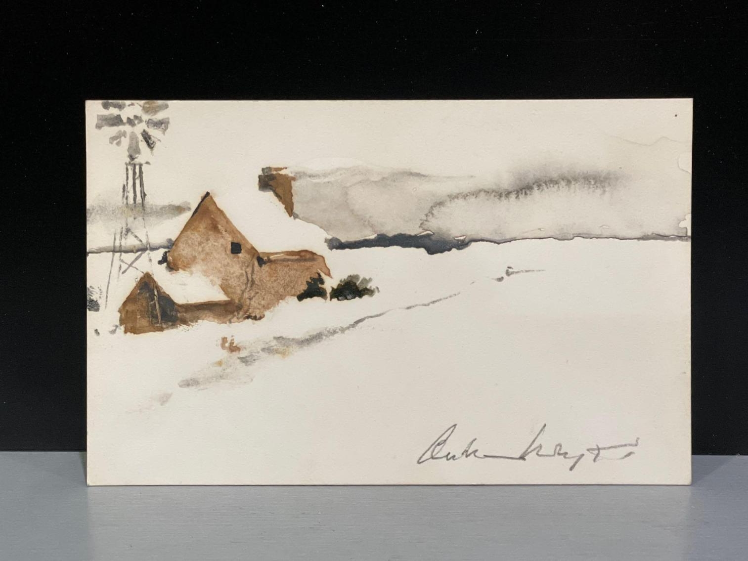 Andrew Wyeth | A winter farm landscape | MutualArt