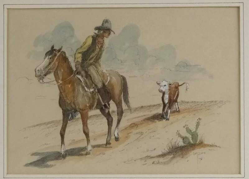 William T. Zivic | Cowboy landscape | MutualArt