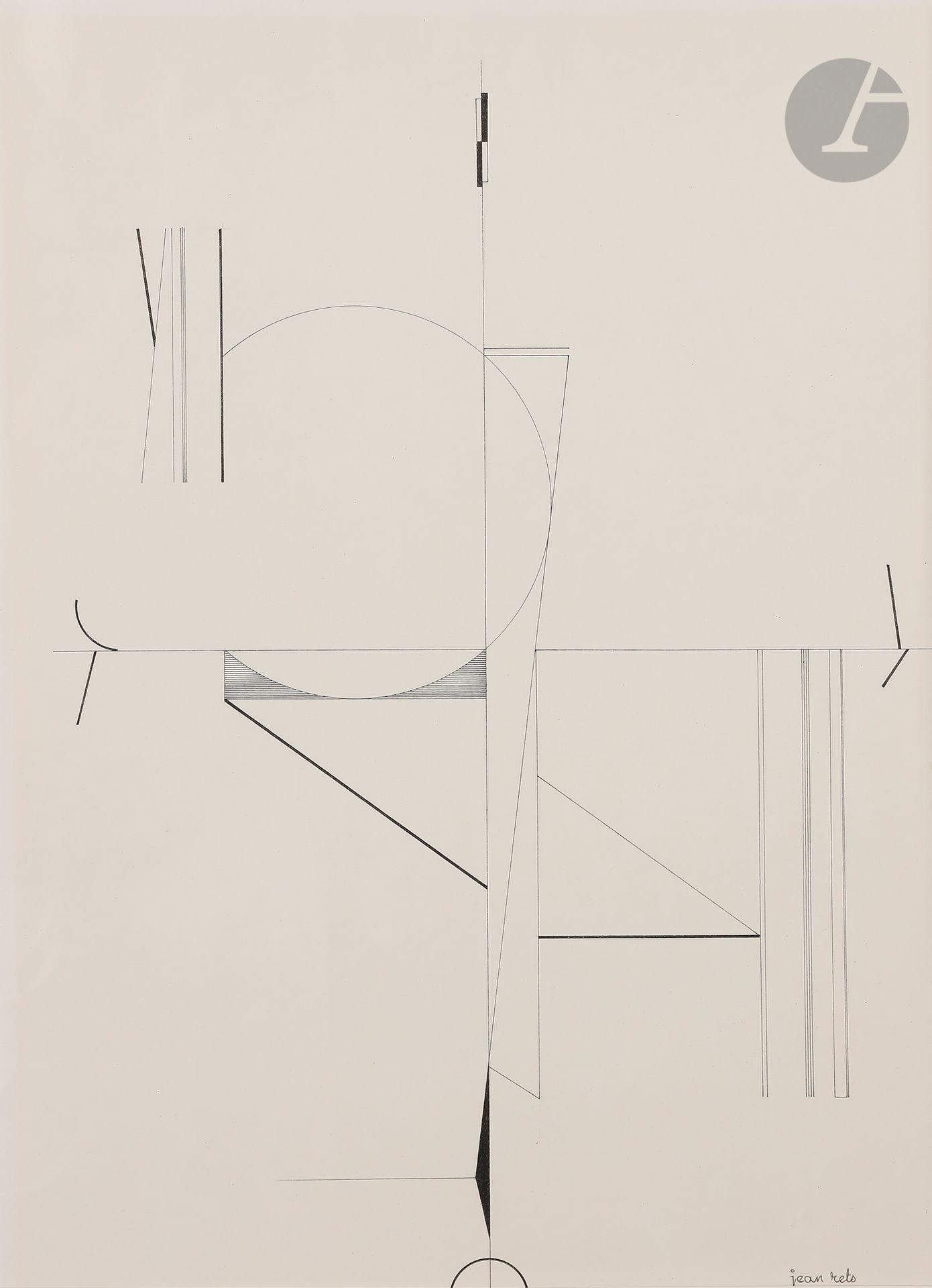 Jean Rets | Geometric composition (1980) | MutualArt