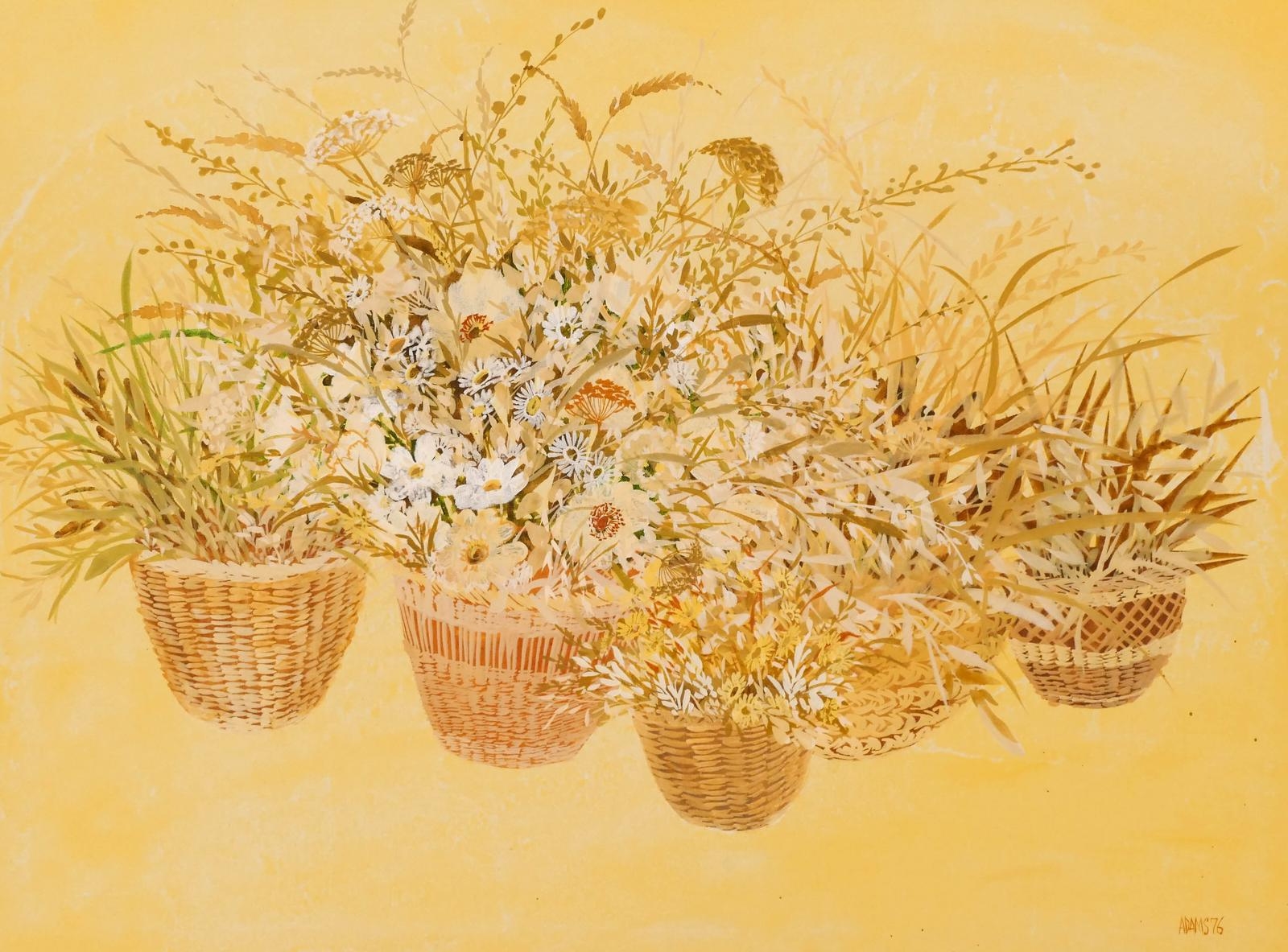 Leo Adams | BASKETS OF FLOWERS (1976) | MutualArt