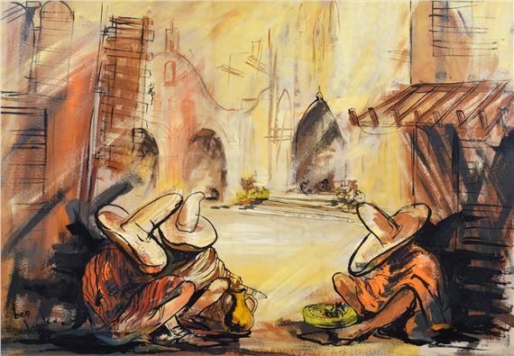 Ben Maile | Mexican street scene | MutualArt