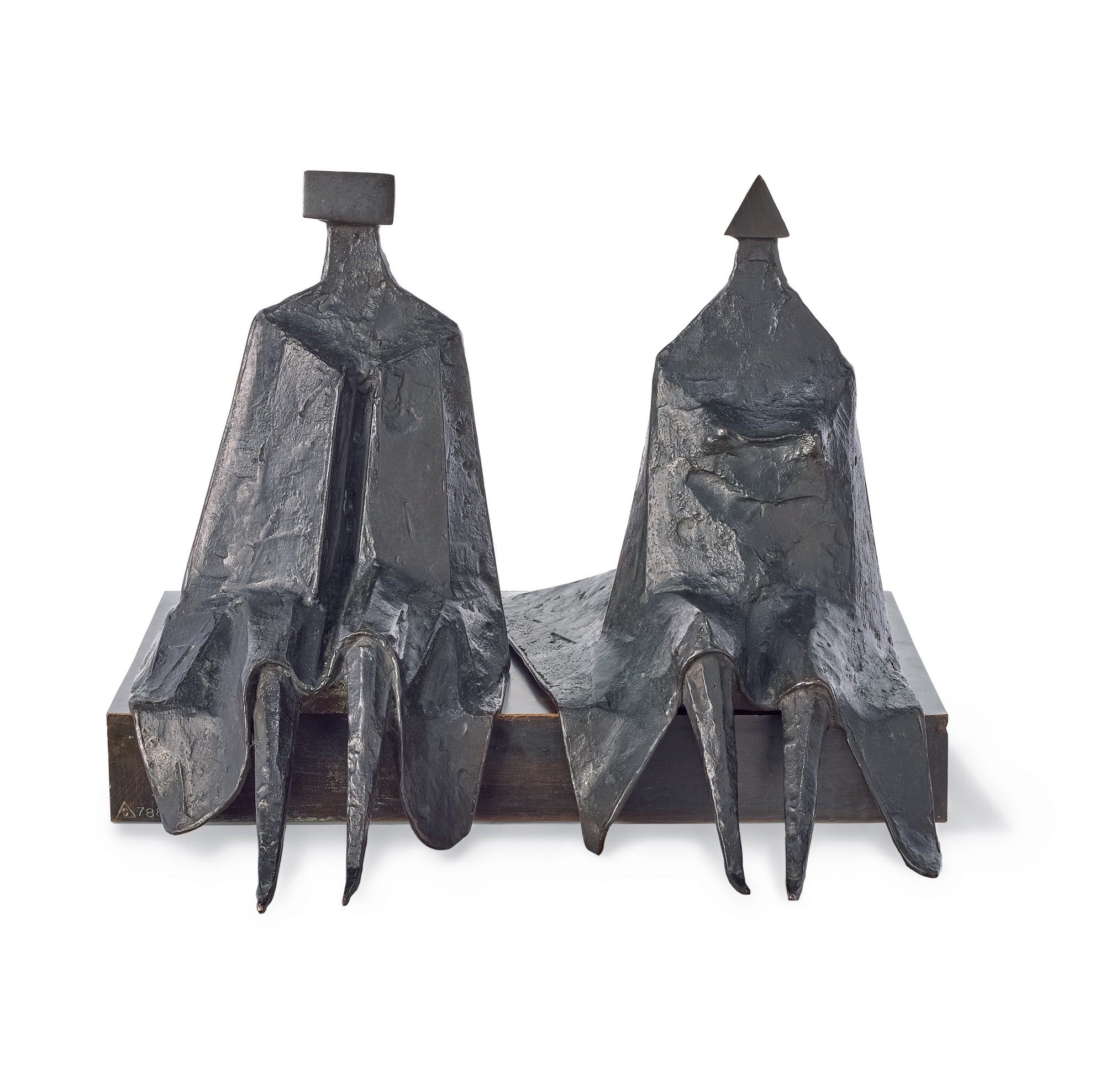 Lynn Chadwick | SITTING FIGURES IN ROBES I (1980) | MutualArt