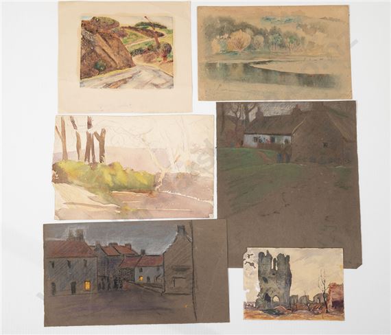 John Weeks | Four Various European Watercolours | MutualArt