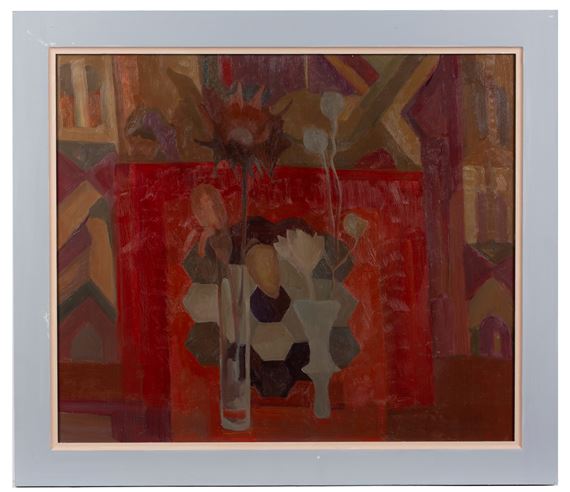 Margaret Firth | Patchwork on Red (1975) | MutualArt
