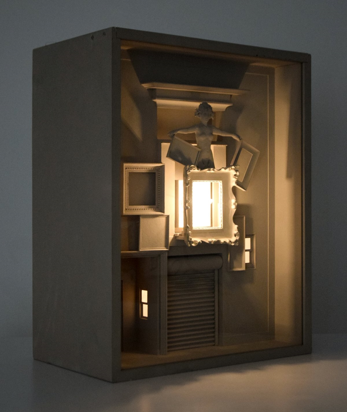 Cletus Johnson | LARGE CLETUS JOHNSON ILLUMINATED ASSEMBLAGE/SCULPTURE ...