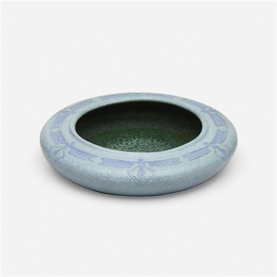 Zark Pottery | Low bowl with dragonflies (1907 - 1910) | MutualArt