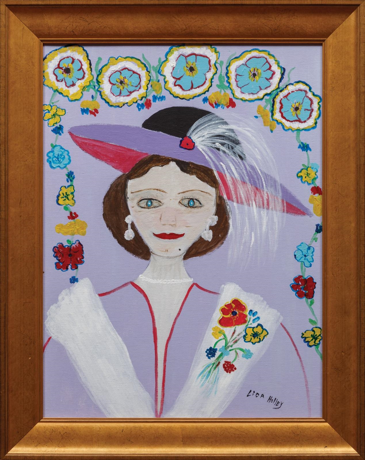 Lida Holley | Portrait of a Lady in a Hat | MutualArt