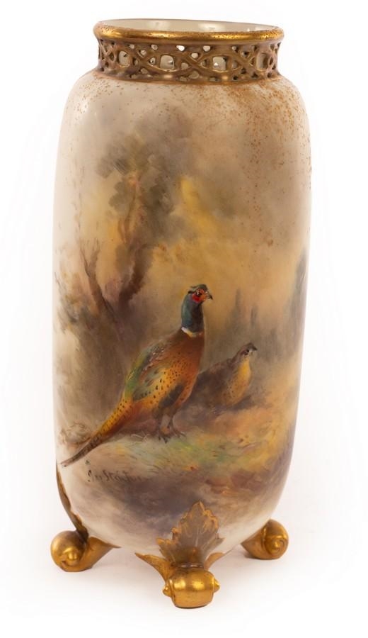 James Stinton | Vase with a reticulated flanged top | MutualArt