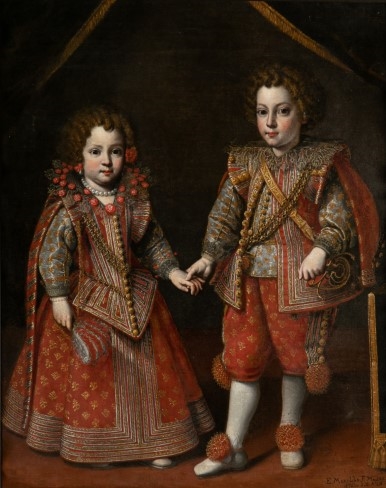 Tiberio di Tito | Portrait of a Brother and Sister in Elegant Dress ...