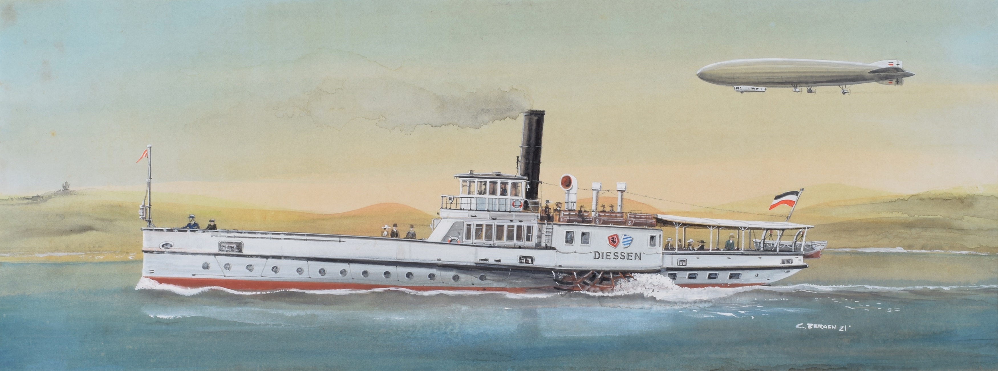 Claus Bergen | Paddle Steamer Diessen - Rhine and Airship Bodensee ...