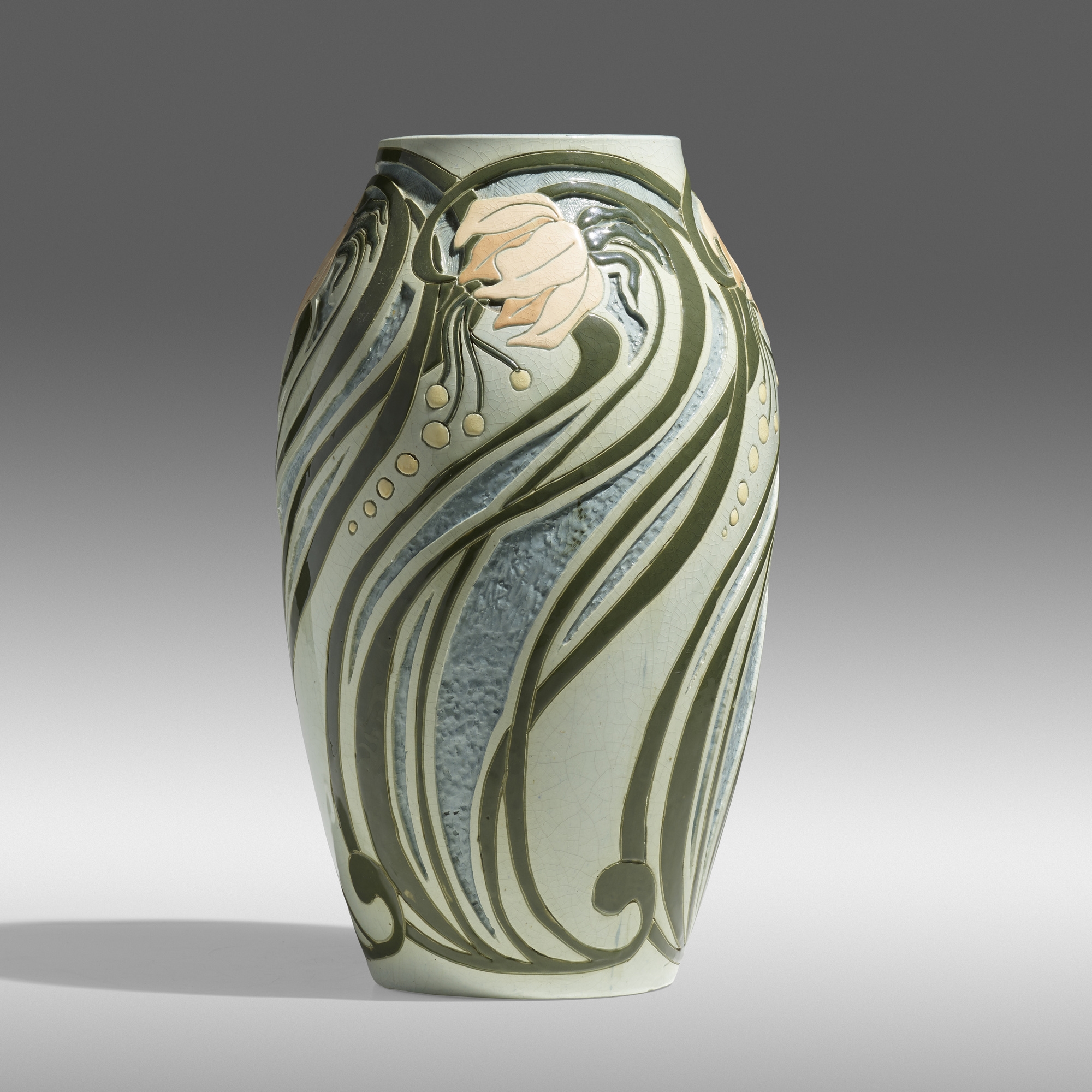 Frederick Hurten Rhead | Della Robbia vase (1906 - 1907) | MutualArt