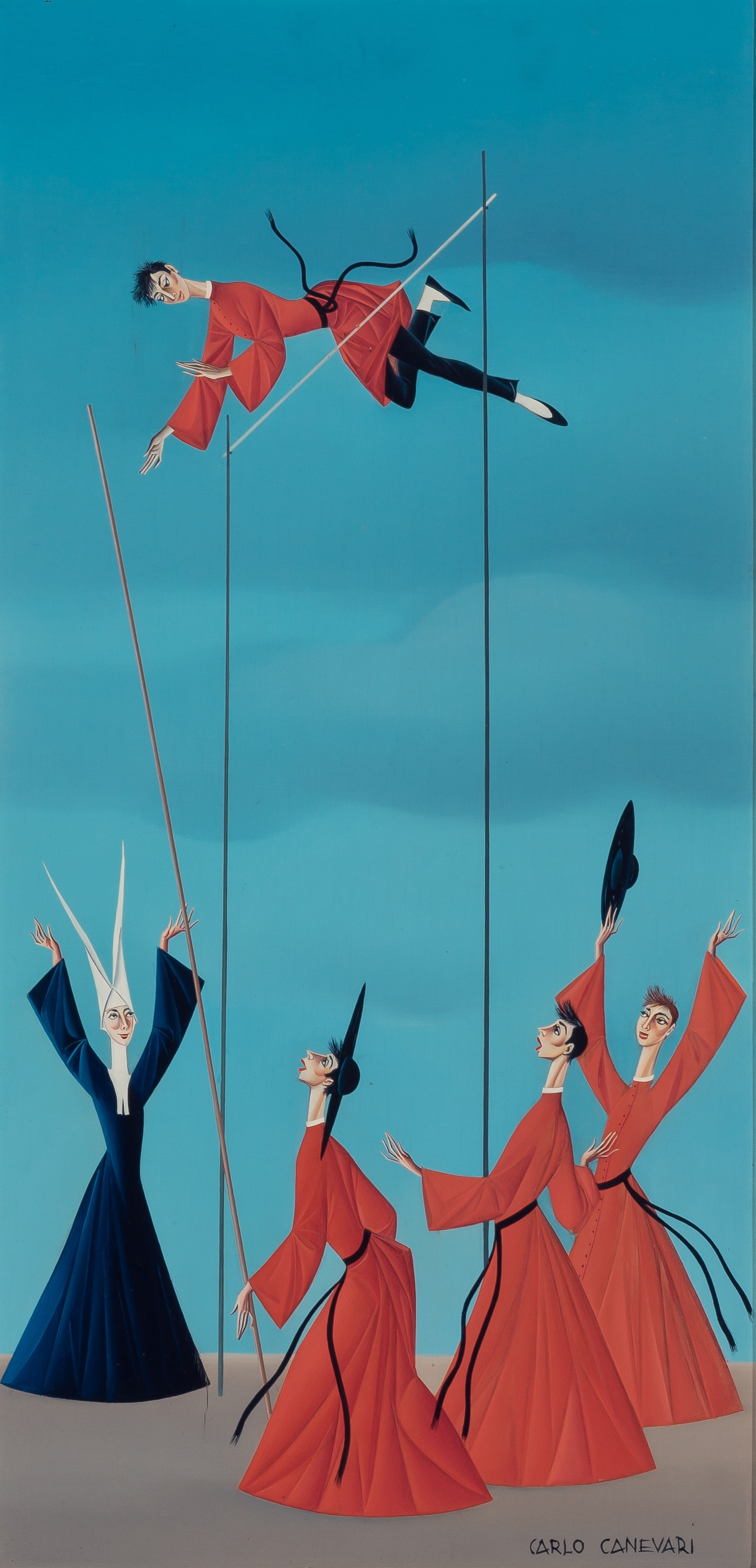 Carlo Canevari | Pole Vaulting Priest | MutualArt