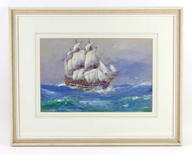 Ellis Silas | battleship at sea | MutualArt