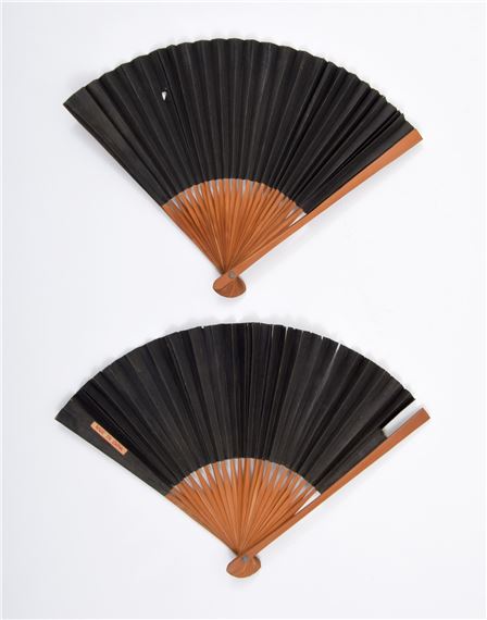 Jane Dickson | 2 Fan Paintings (1982) | MutualArt