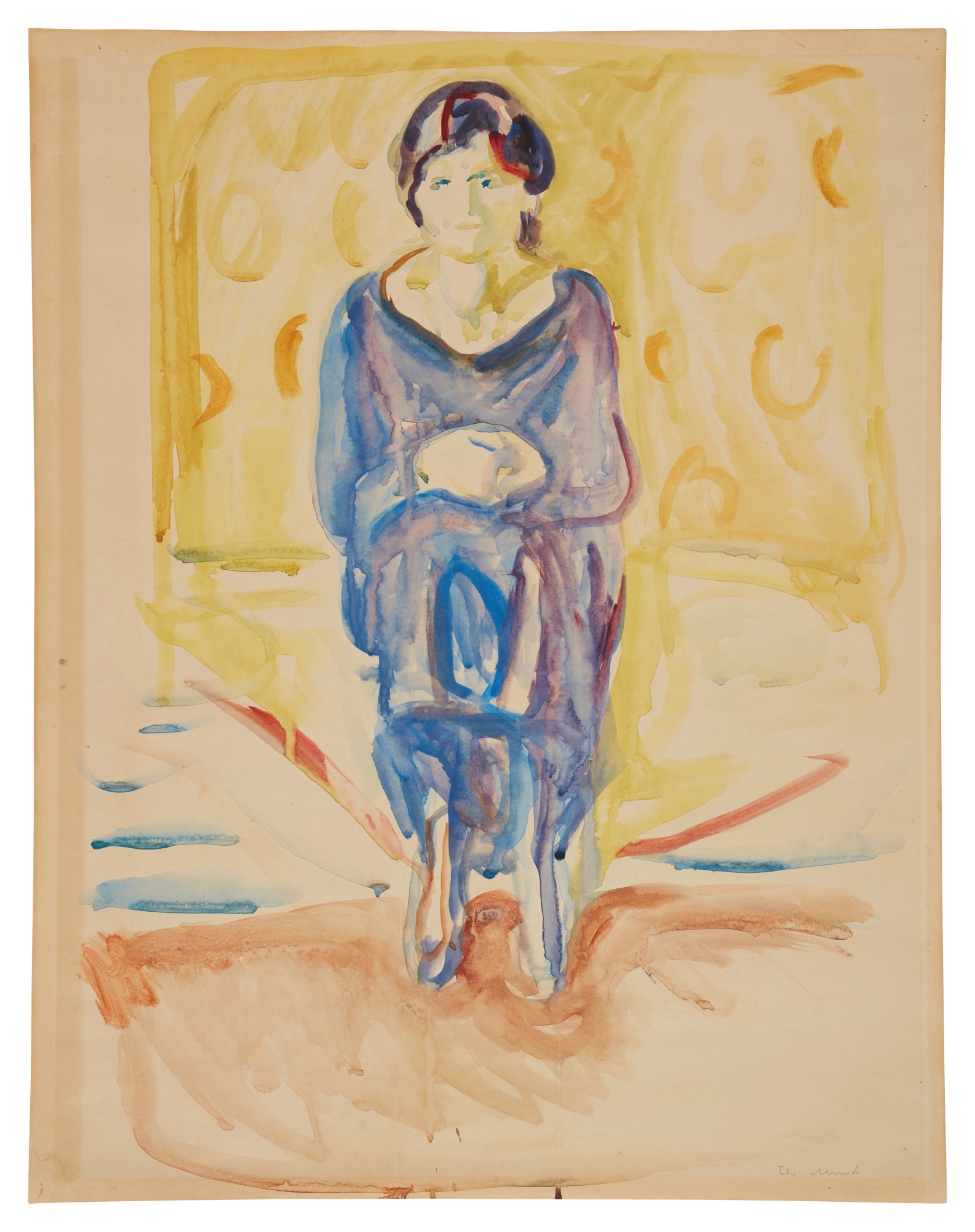 Edvard Munch | Stående modell/ Standing nude (1942) | MutualArt