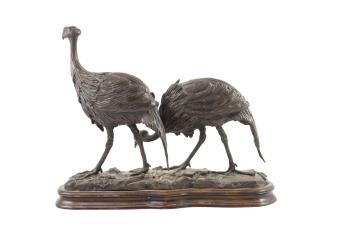 Tim Nicklin | A bronze group of Guinea Fowl | MutualArt
