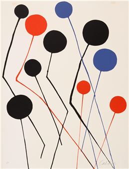 Alexander Calder | Many Loops, One Black (1972) | MutualArt