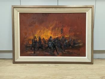 Ben Maile | Crusaders on horseback | MutualArt