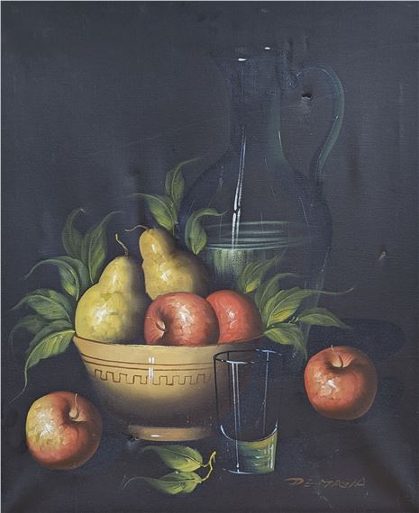 Violette de Mazia | Still life of fruit and glassware | MutualArt