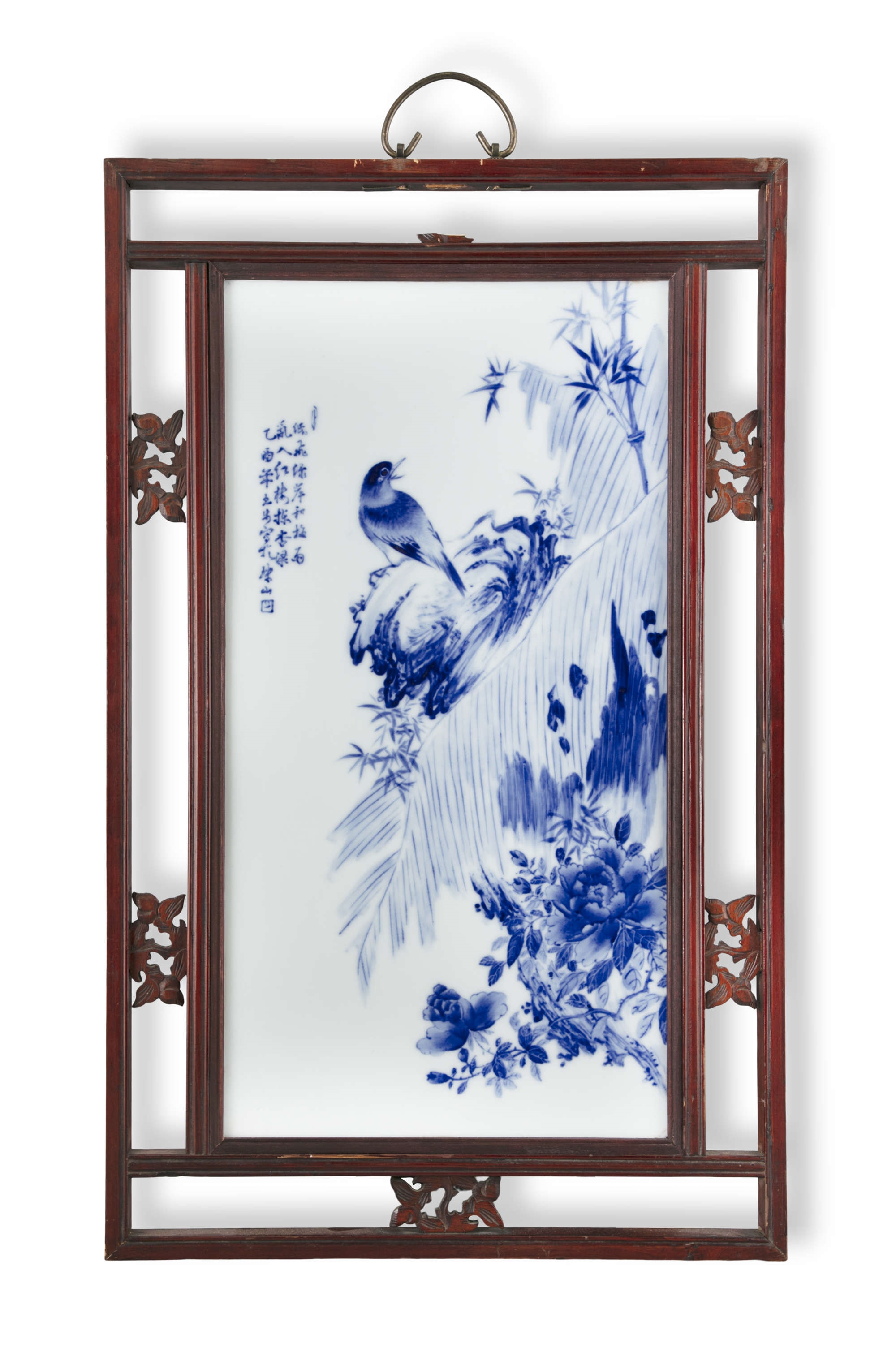 Wang Bu | A MIRROR PAIR OF ‘SPARROW AND LOTUS’ BLUE AND WHITE PORCELAIN ...