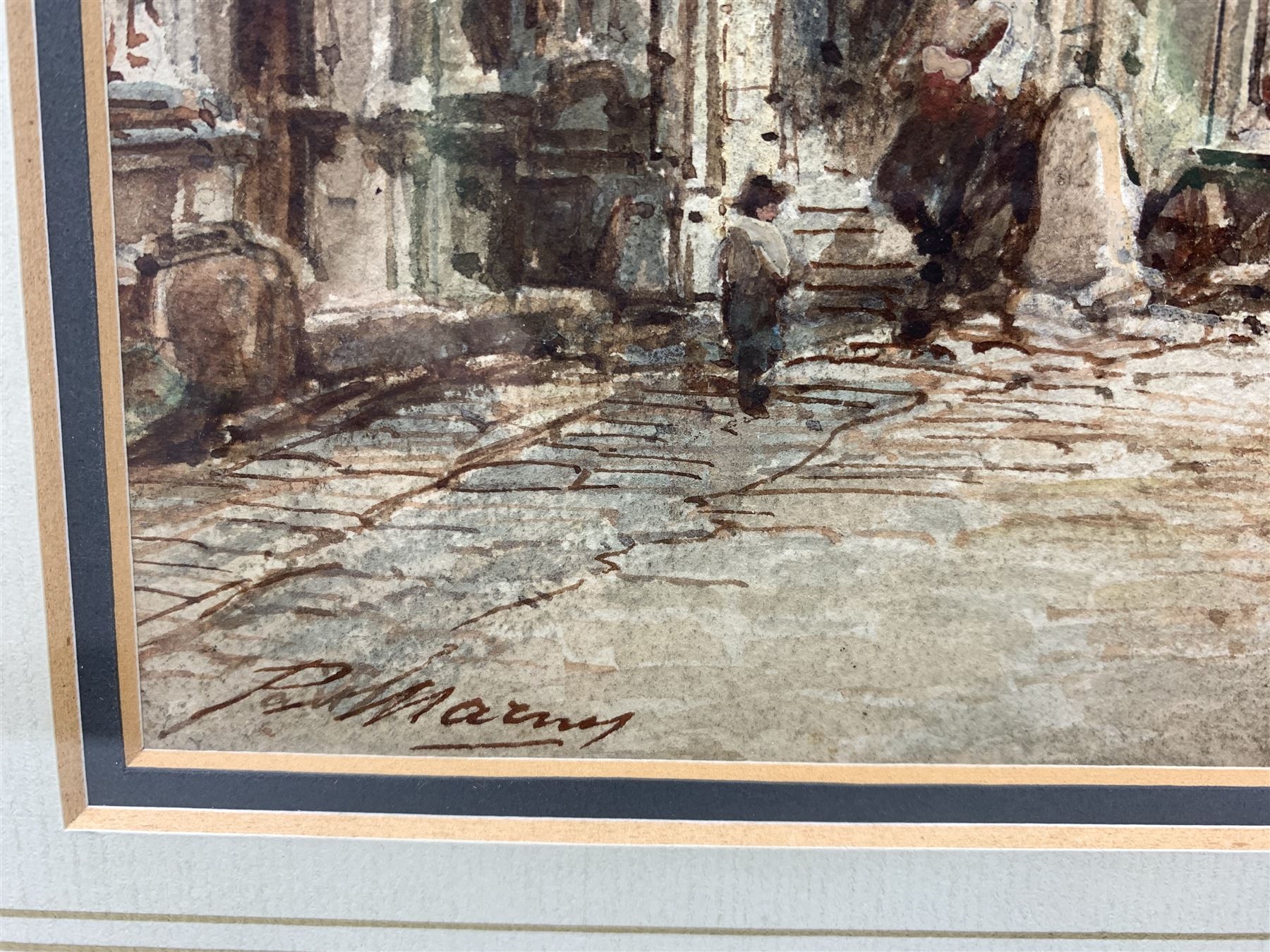 Paul Marny | Continental Street Scene with Figures | MutualArt