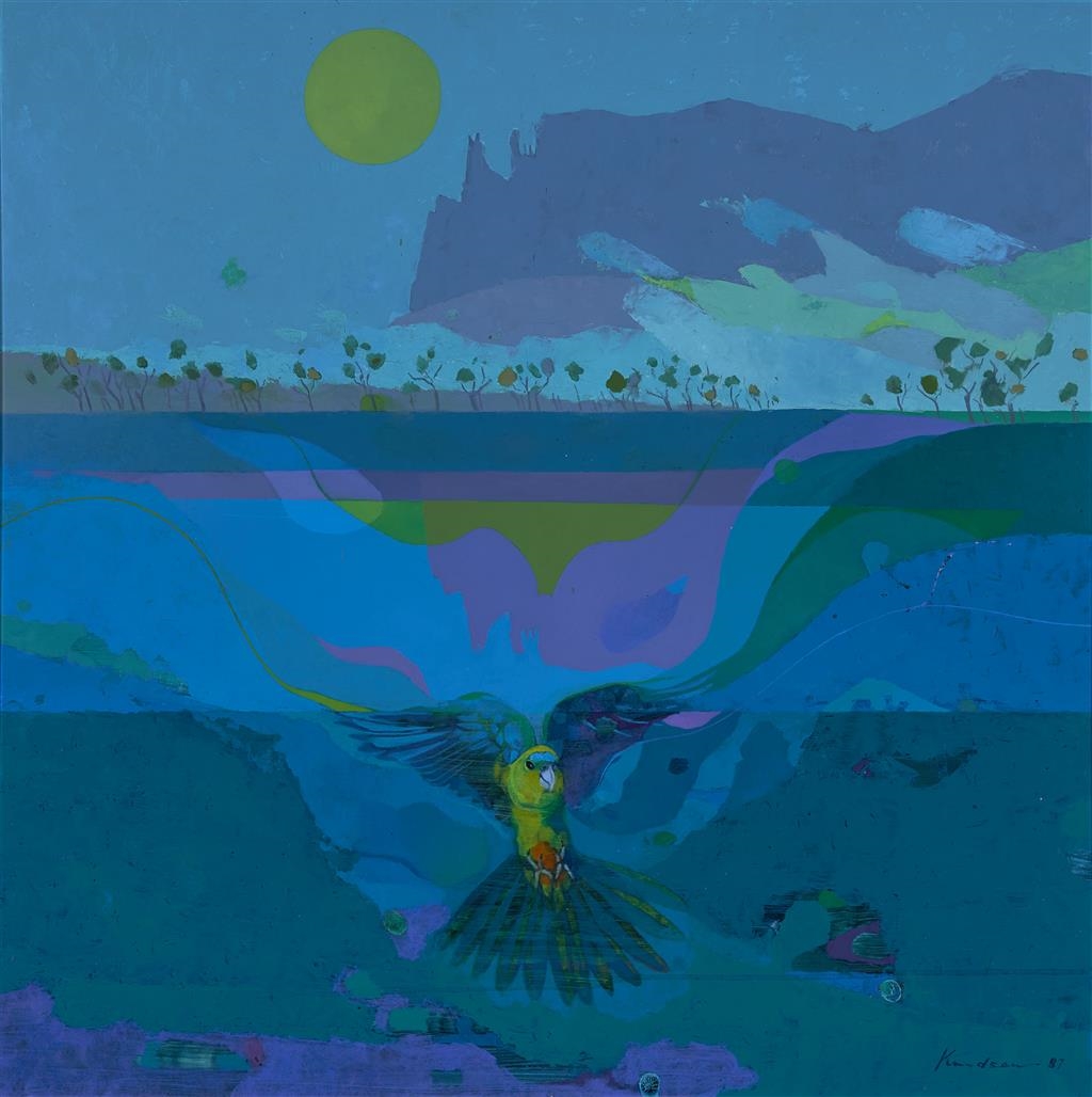 Lars Knudsen | Orange Bellied Parrot Near Lemonthyme (1987) | MutualArt