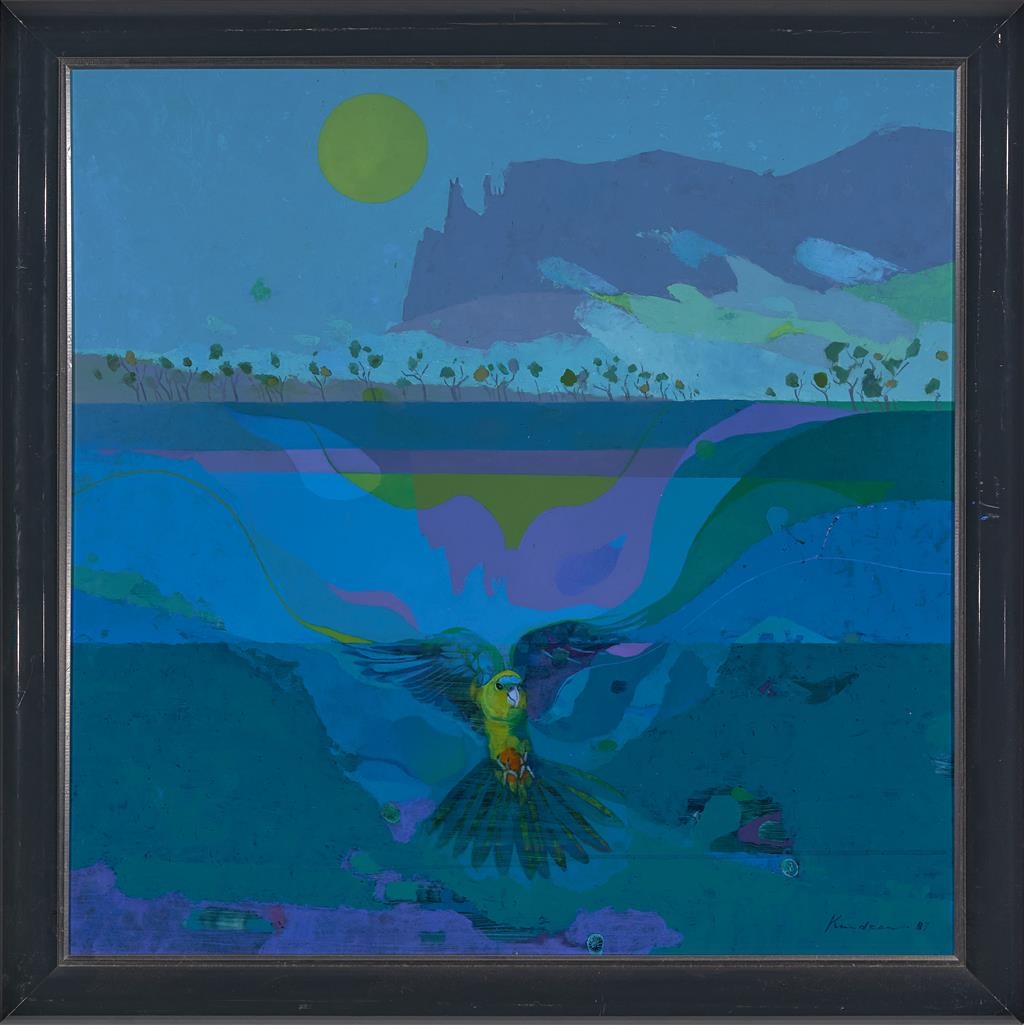 Lars Knudsen | Orange Bellied Parrot Near Lemonthyme (1987) | MutualArt