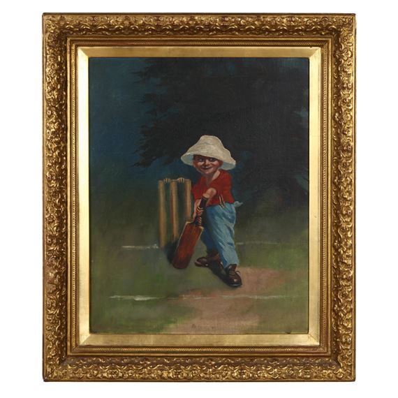 E.P. Kinsella | The Hope of His Side and Out First Ball (two paintings ...