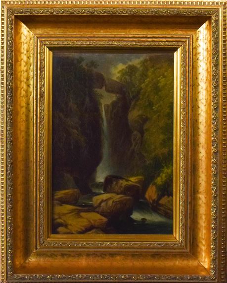 Joseph Bartholomew Kidd | River scene depicting a high waterfall ...