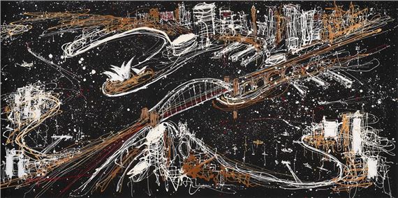 Mark Hanham | Aerial View of Sydney Harbour at Night | MutualArt
