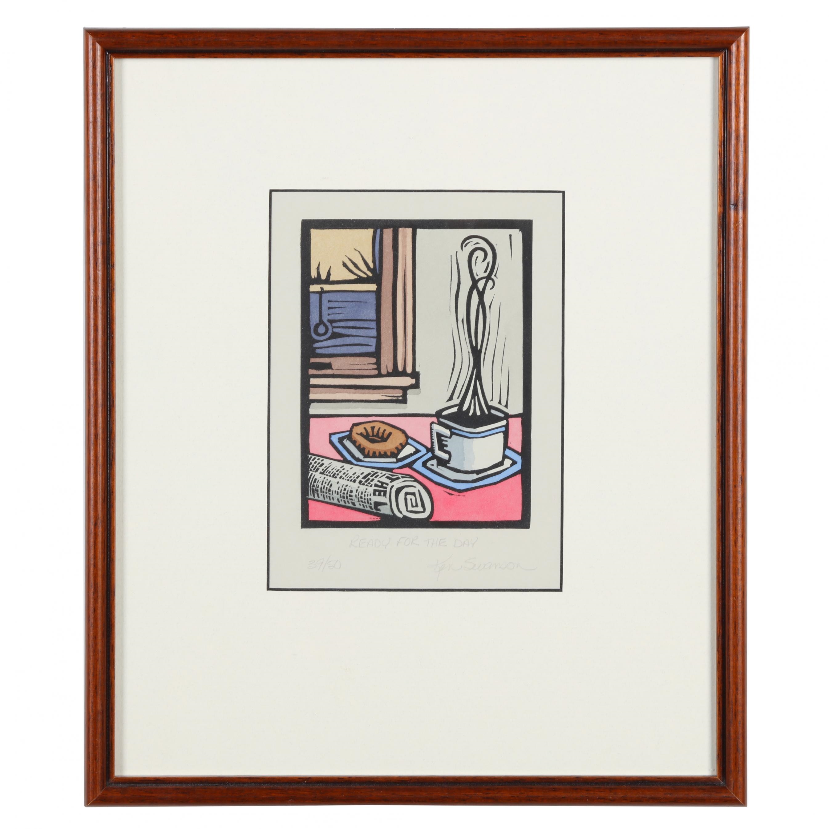 Ken Swanson | Two Linocut Prints | MutualArt