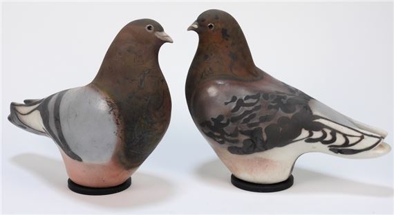 Glo Coalson | Pottery Pigeon Sculptures | MutualArt