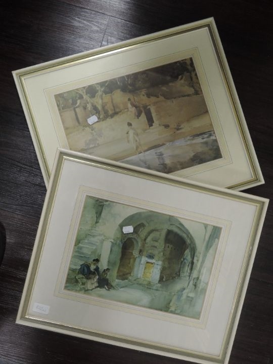 William Russell Flint | cloisters and bathing | MutualArt