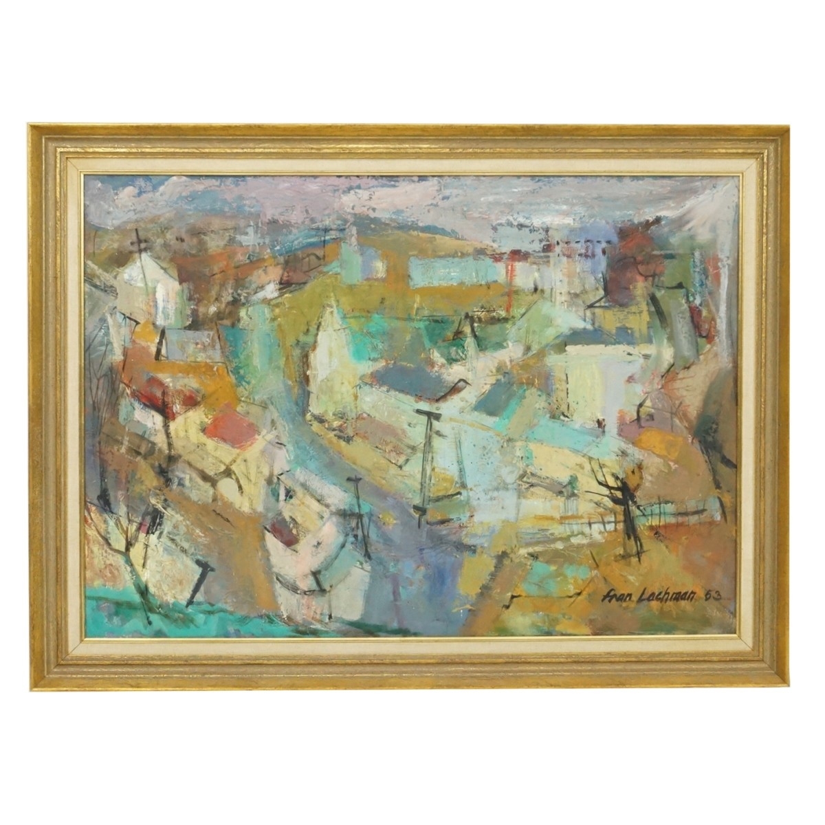 Fran Lachman | Abstract Village Scene (1953) | MutualArt