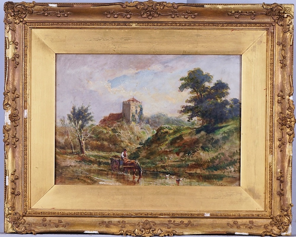 William Henry Earp | Cattle in a meadow; Church by a river | MutualArt