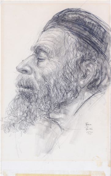 Freda L. Reiter | sketch of bearded man (1970) | MutualArt