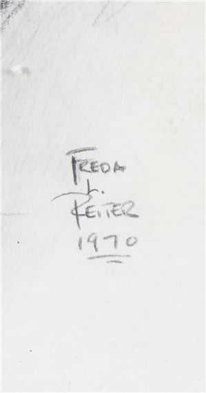 Freda L. Reiter | sketch of bearded man (1970) | MutualArt