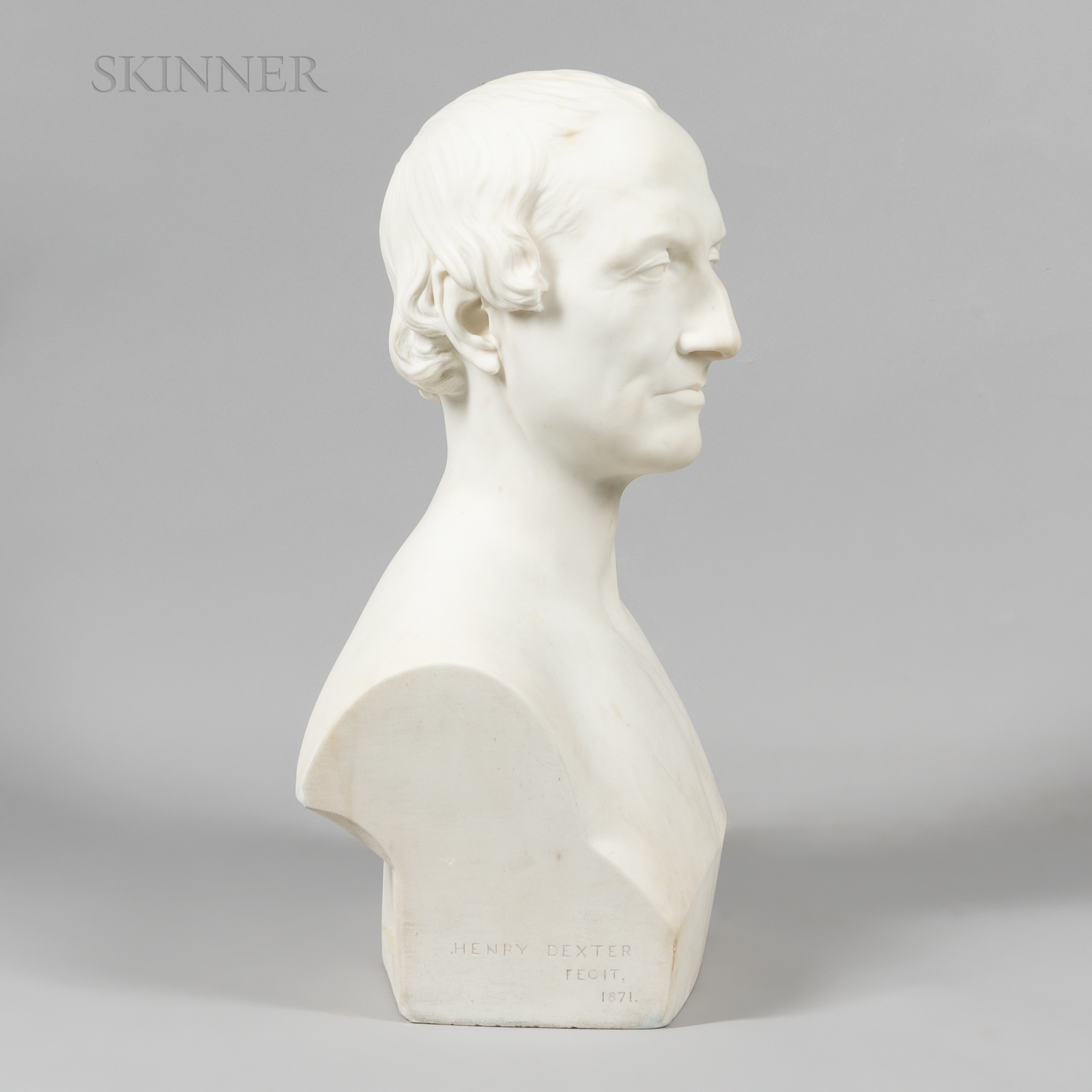 Henry Dexter | Marble Bust of Theodore Lyman II (1871) | MutualArt