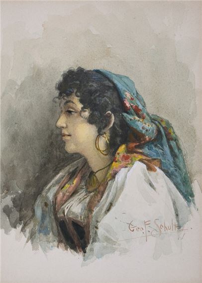 George F. Schultz | Portrait of a Gypsy | MutualArt